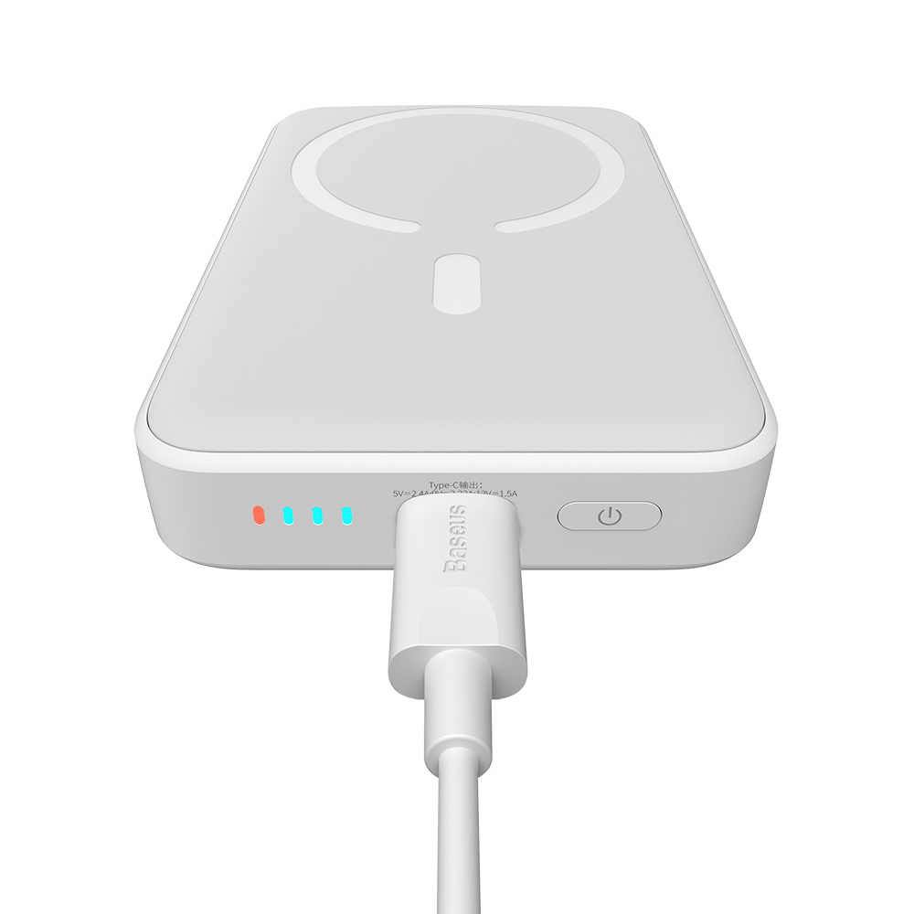 Bateria Portatil Baseus 10000 mAh Mini MagSafe Blanco MacStore Online